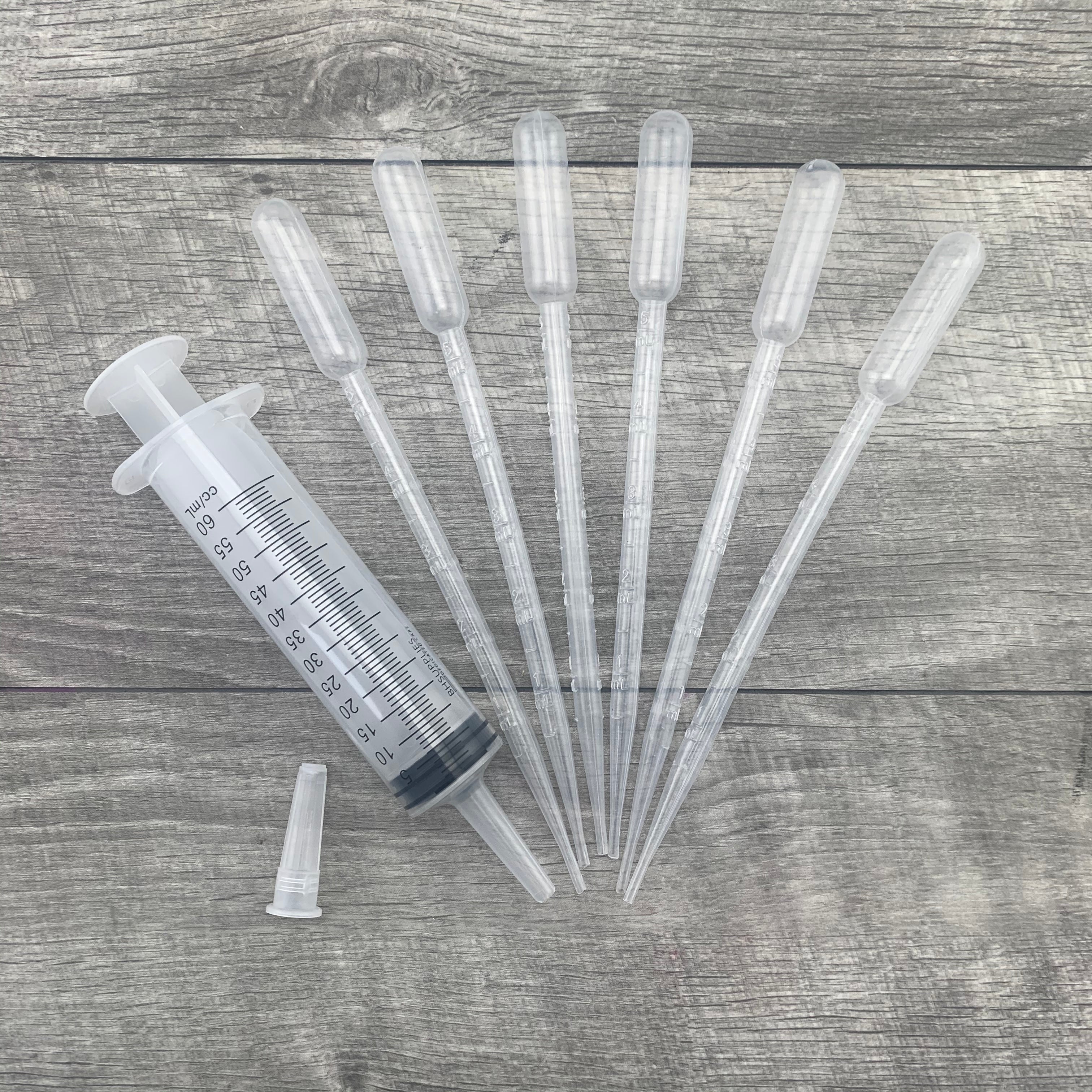 Lip Gloss Syringe & Pipette Set | 60 ml Syringe & 6 pipettes – NoProbLlama